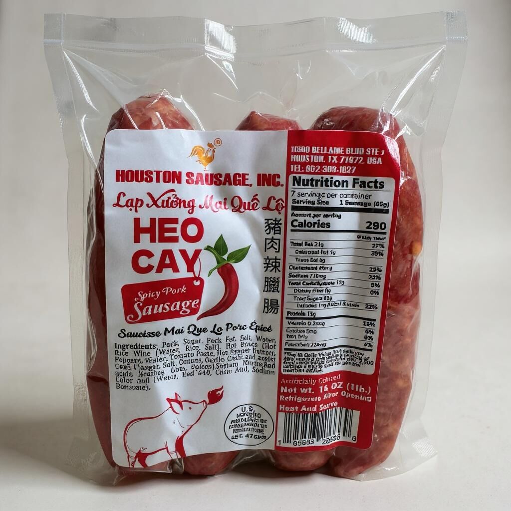 Get Houston Sausage Lap Xuong Spicy Pork Sausage 454 g Delivered | Weee ...