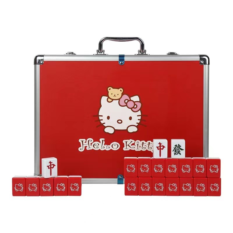 Get Hand-rolled hellokitty home mahjong tiles red cute kt cat cartoon ...