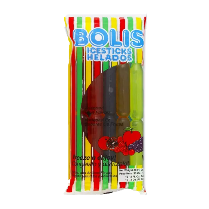 Bolis Ice Pops Asst Flavors 8 ct - Case - 24 Units - Weee!