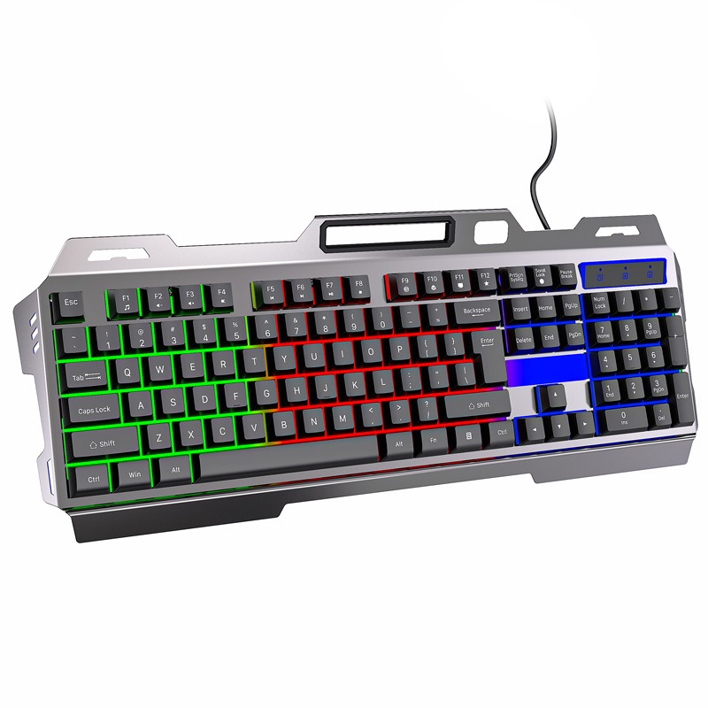Get Wired Membrane Gaming Keyboard, Backlit RGB LED, Metal Base, Phone ...