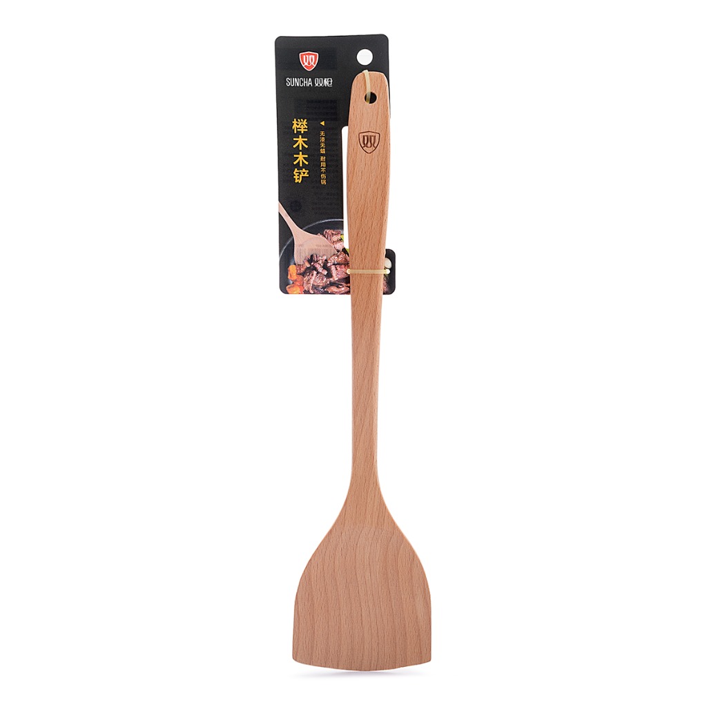 Get Suncha Beech Wood Cooking Spatula Long Delivered | Weee! Asian Market