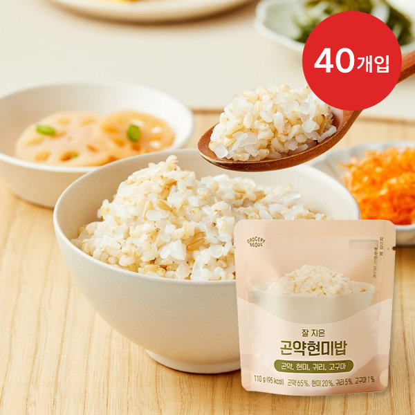 밤이되면 잘 지은 곤약현미밥 (110g x 40개입) - Weee!