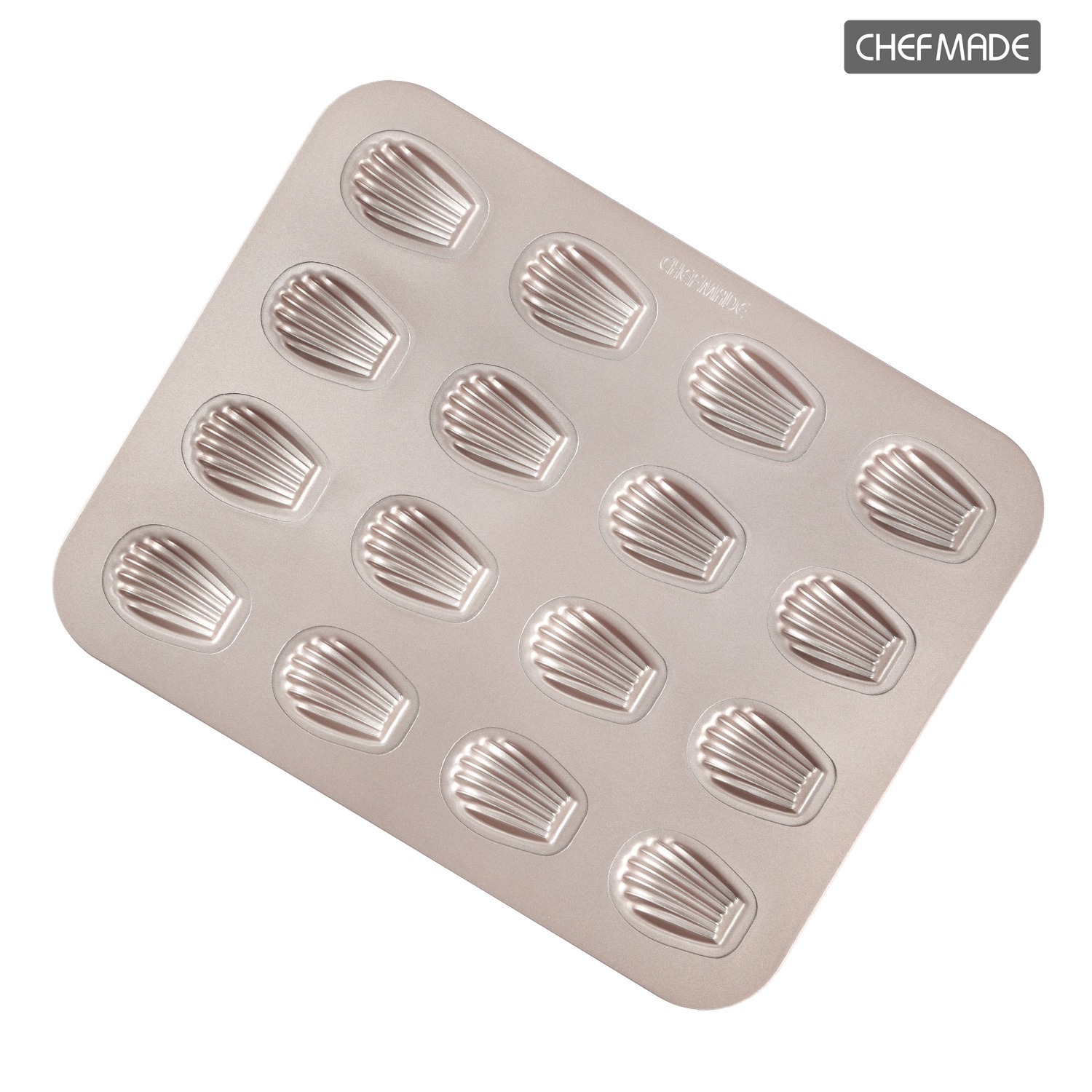Get CHEFMADE Mini Madeleine Mold Cake Pan, 16-Cavity Tiny Oval Shell ...