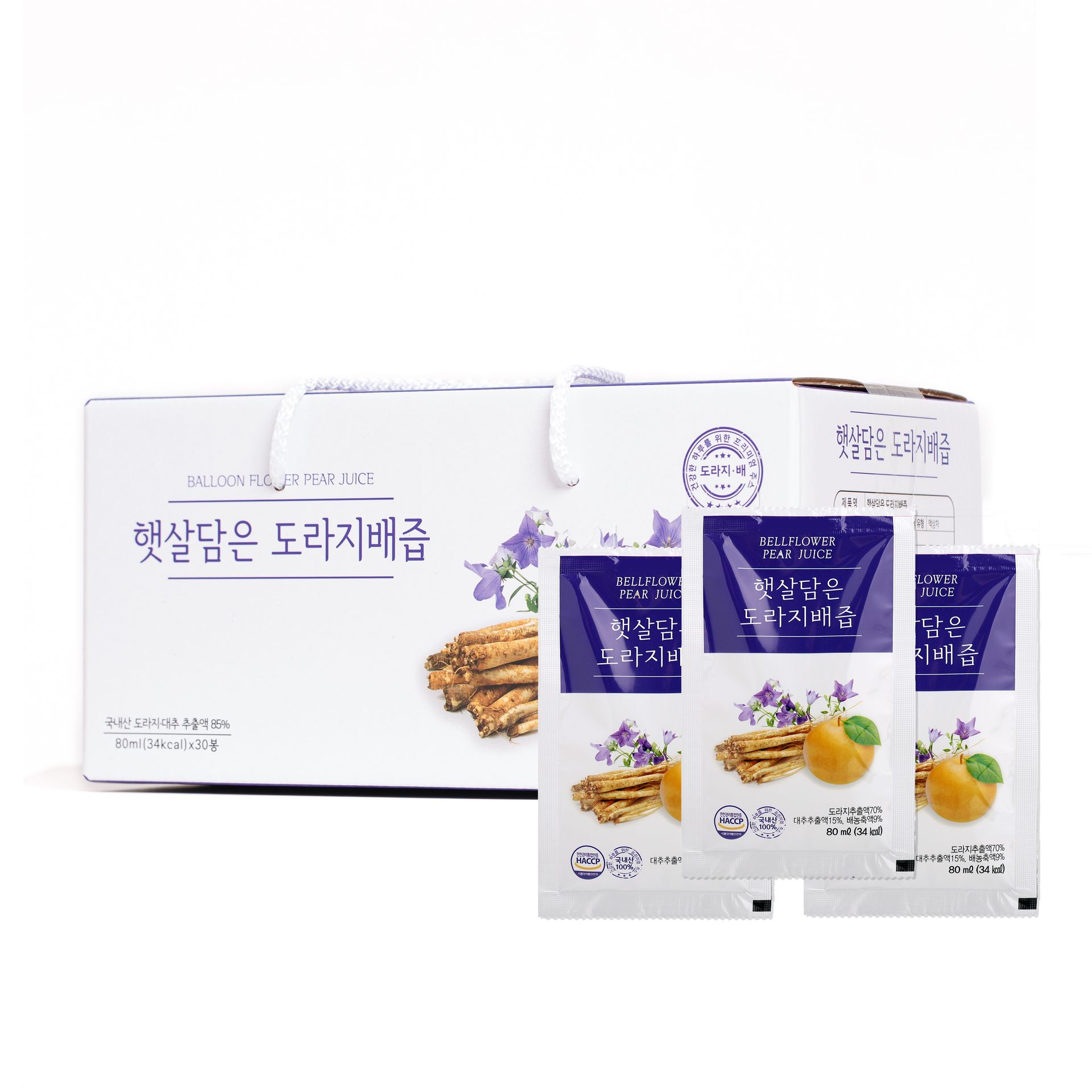 Get Haein Bellflower & Pear Juice 30 Pack x 80ml 30 pack Delivered | Weee! Asian Market