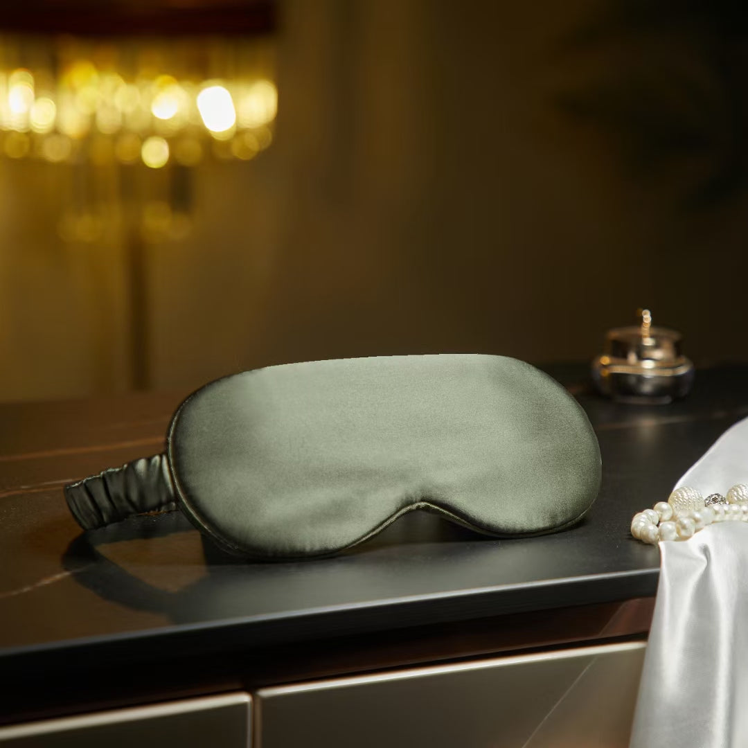 Get [Sleeplus] Silk eye mask dark green Delivered | Weee! Asian Market