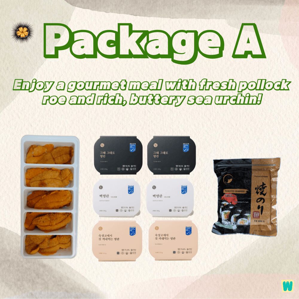 Package A : Sea Urchin Roe + Seasoned Pollock Roe - Weee!