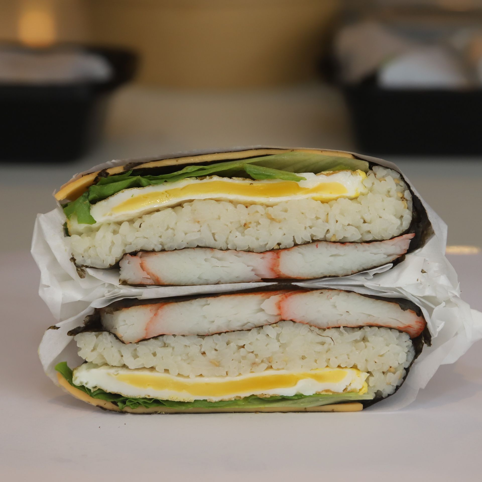 Get Japanese style crab stick sandwich rice ball 2 P Delivered | Weee ...