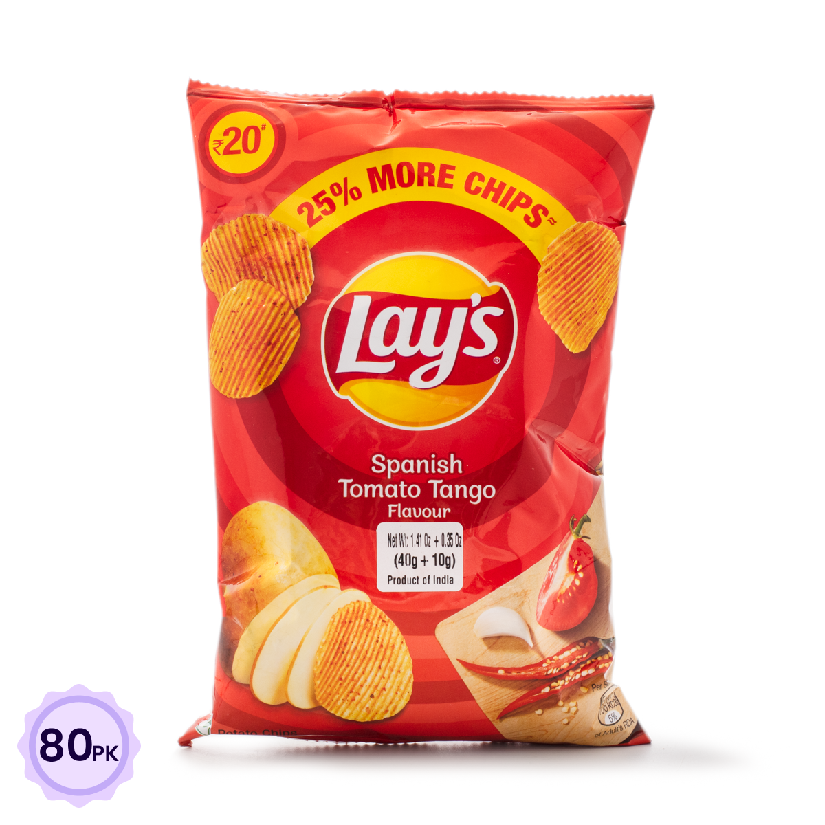 Get [Pack of 80] Lays Spanish Tomato Chips 50 g Delivered | Weee! Asian ...
