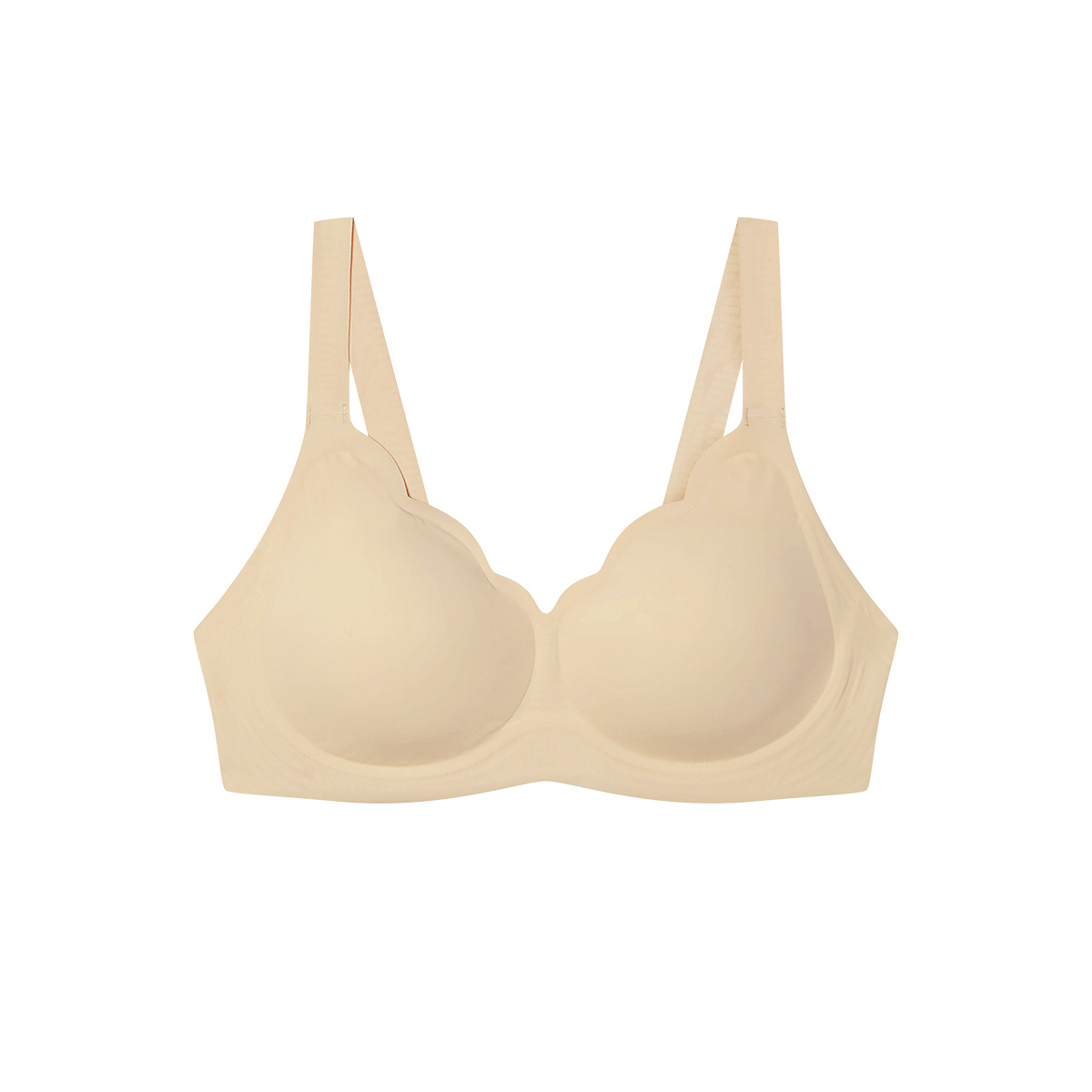 Get Ubras One Size Soft Support Petal Cup Bra, Deep V Wave Collar Bra ...