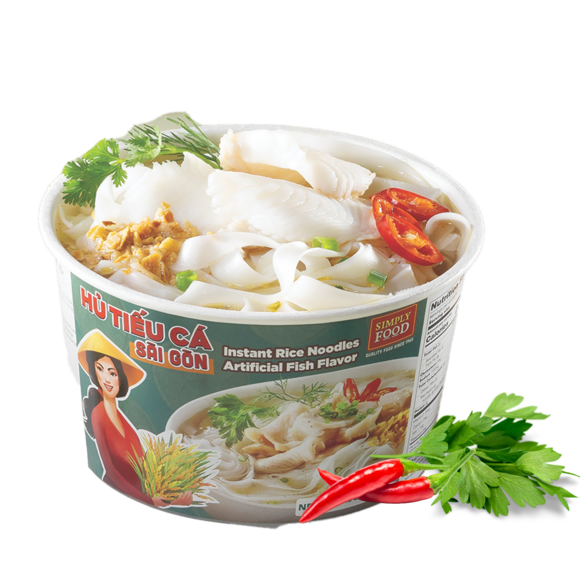 Get Simply Food Saigon Fish Instant Rice Noodle Soup Bowl 1 count ...