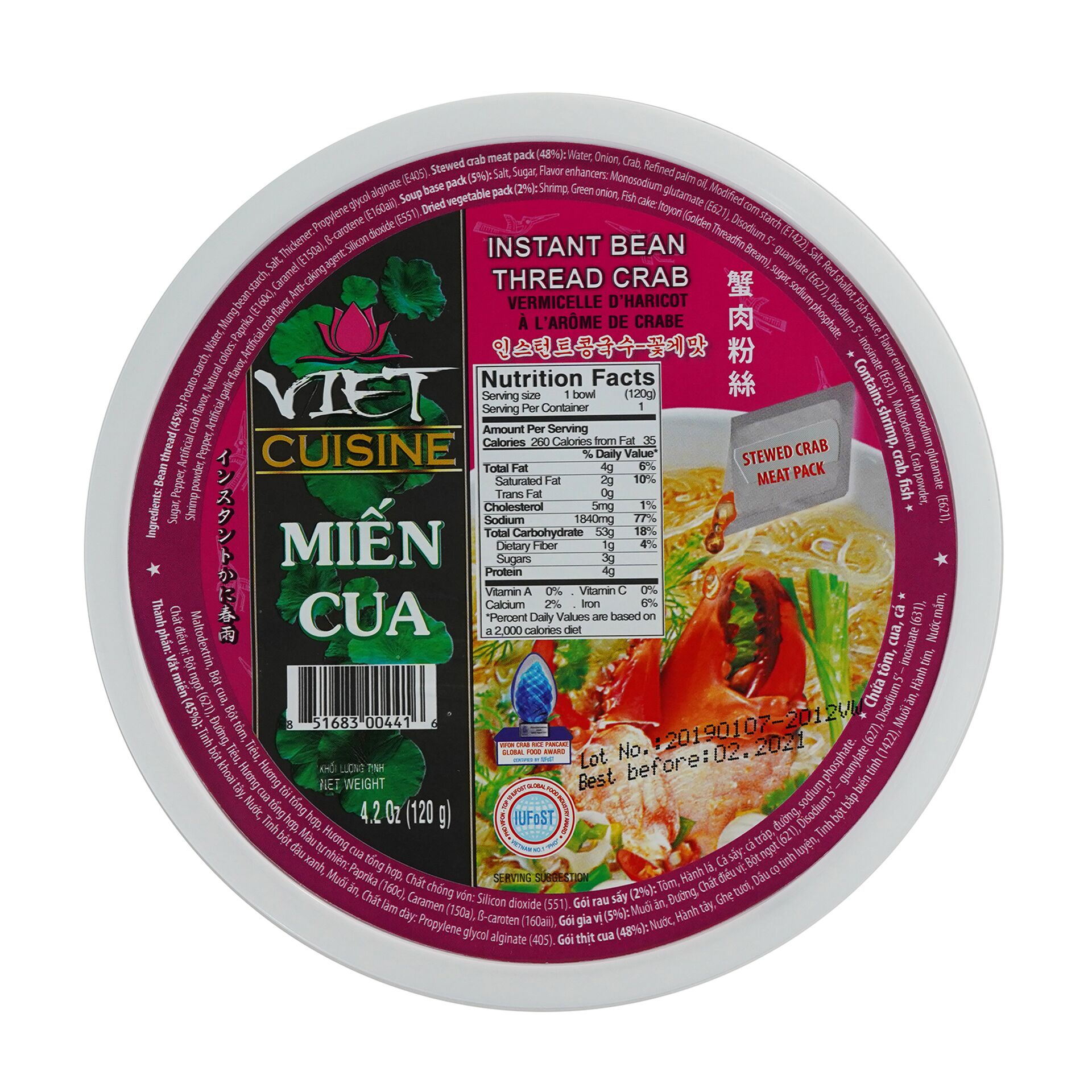Get Viet Cuisine Crab Instant Bean Thread Noodles 1 count Delivered ...