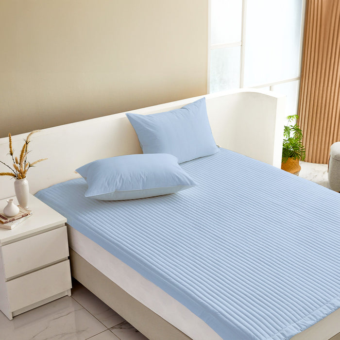 Get mumooroom High-Dense Pure Cotton Mattress Pad - SKYBLUE (US Queen) Delivered | Weee! Asian ...