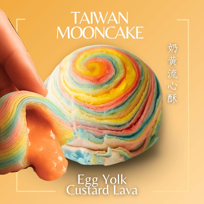 Get Rainbow Custard Lava Mooncake Delivered | Weee! Asian Market