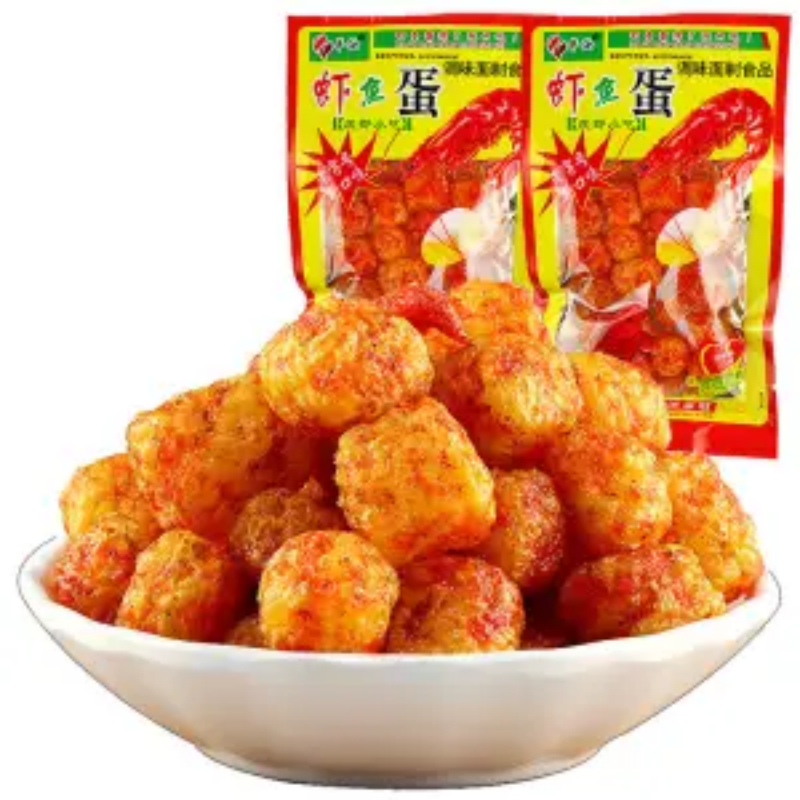 平汝 虾鱼蛋辣条儿时怀旧零食 香辣味20g - Weee!
