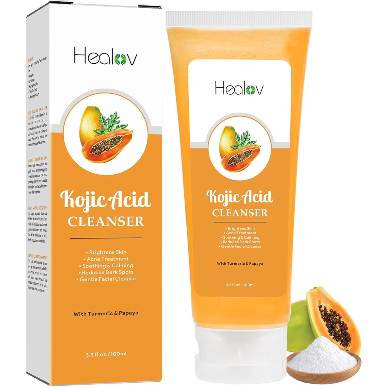Kojic Acid Soap Skin Brightening Kojic Papaya Face & Body Wash for ...