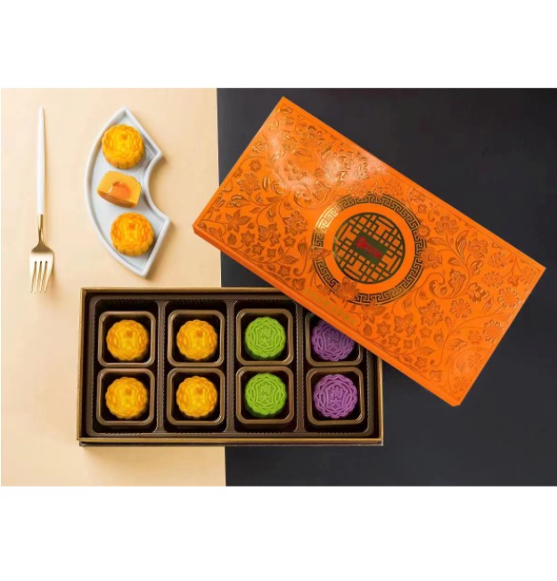 Amoy Mooncakes Three Style Set with Lava Custard Paste, Lava Purple ...
