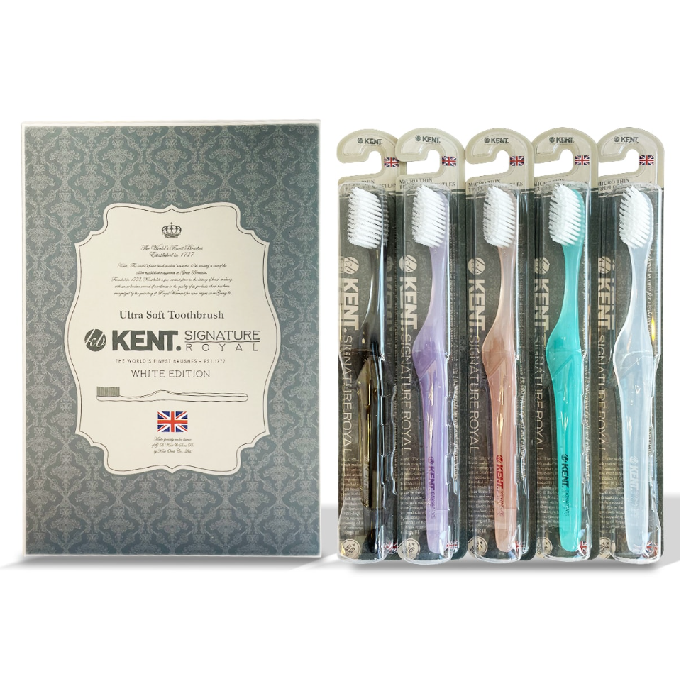 Get KENT ORALS USA Signature Royal White Edition Toothbrushes / 1 Box ...