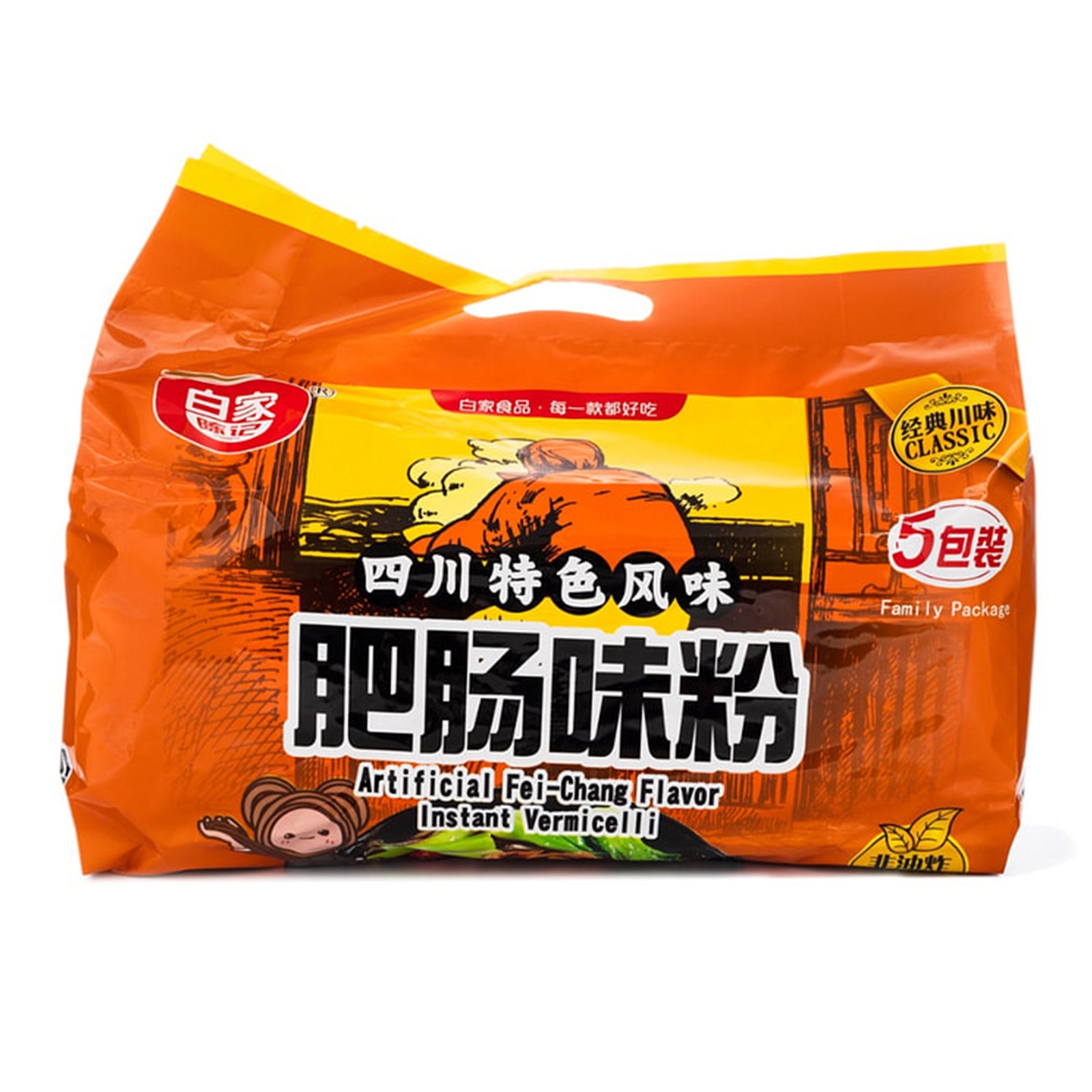 Get BaiJia Instant Vermicelli, Fei Chang Flavor 5pk Delivered | Weee ...
