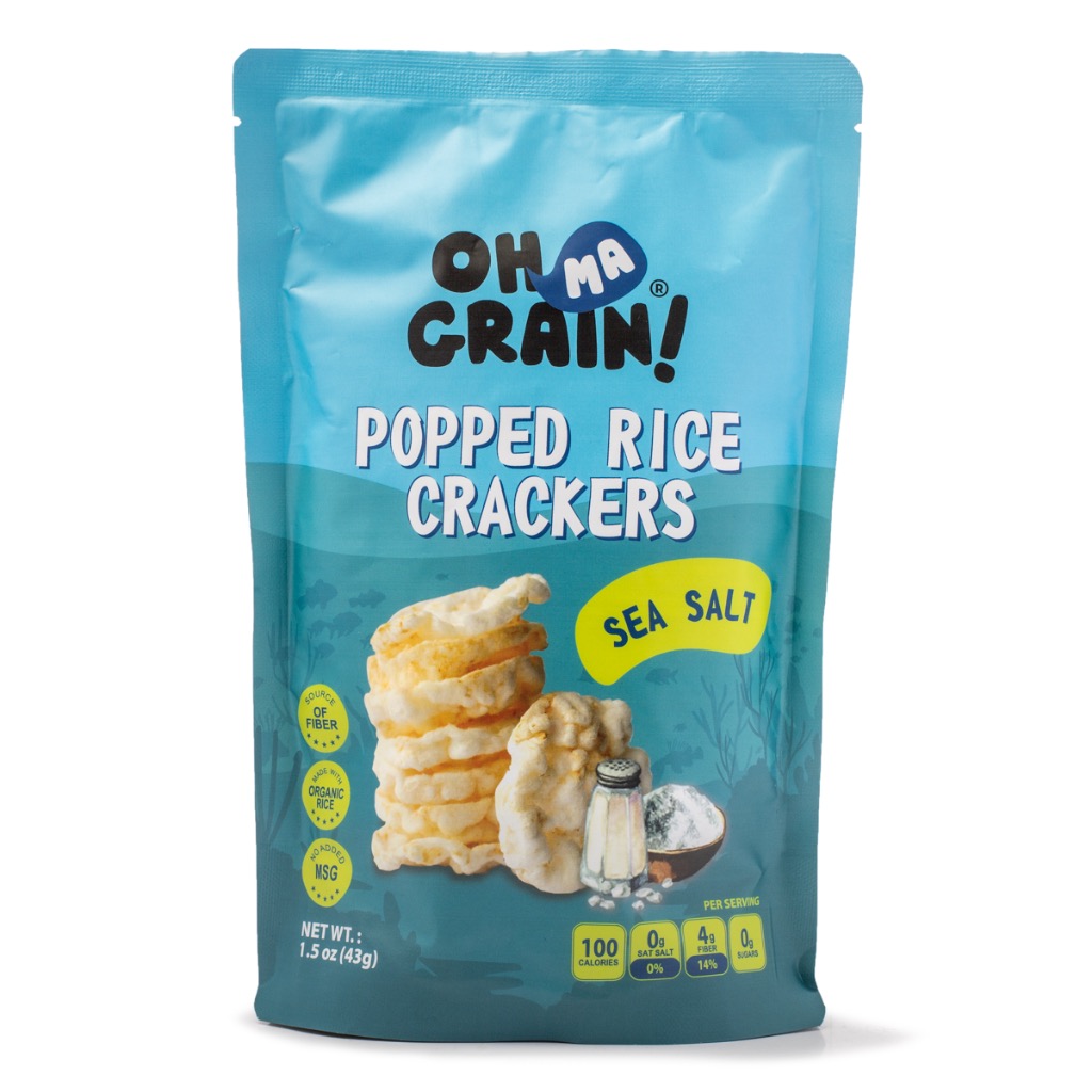 Get Oh Ma Grain Popped Rice Cracker Sea Salt Delivered | Weee! Asian Market