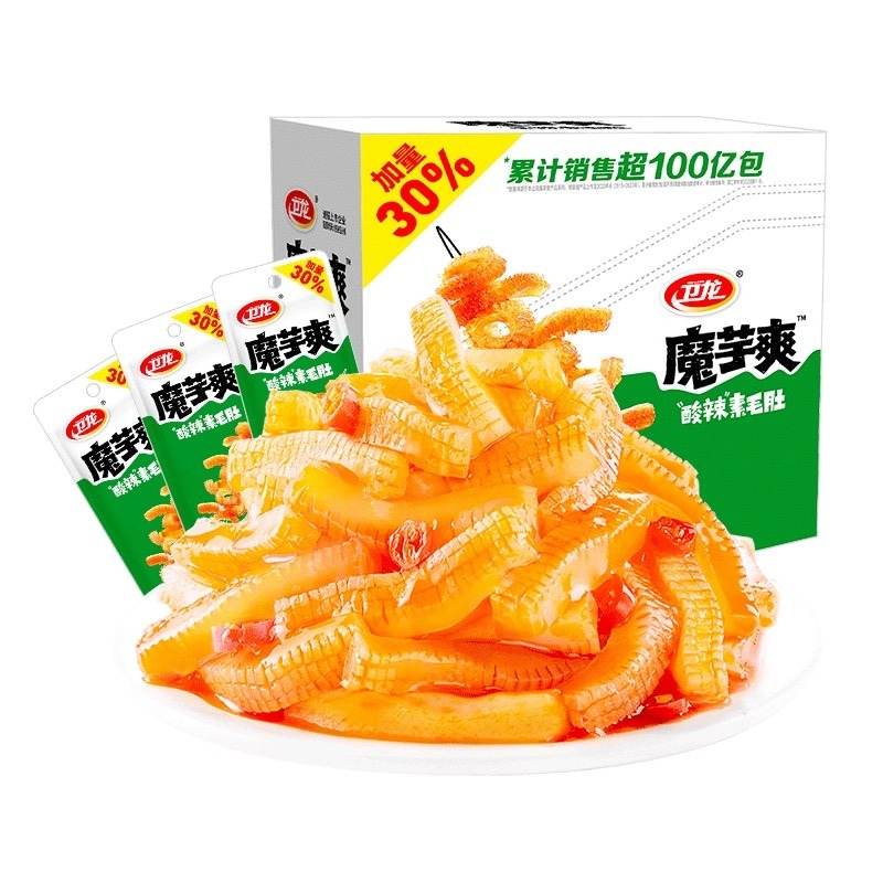 Get Weilong sour and spicy konjac Shuang plain wool tripe spicy snacks Delivered | Weee! Asian ...