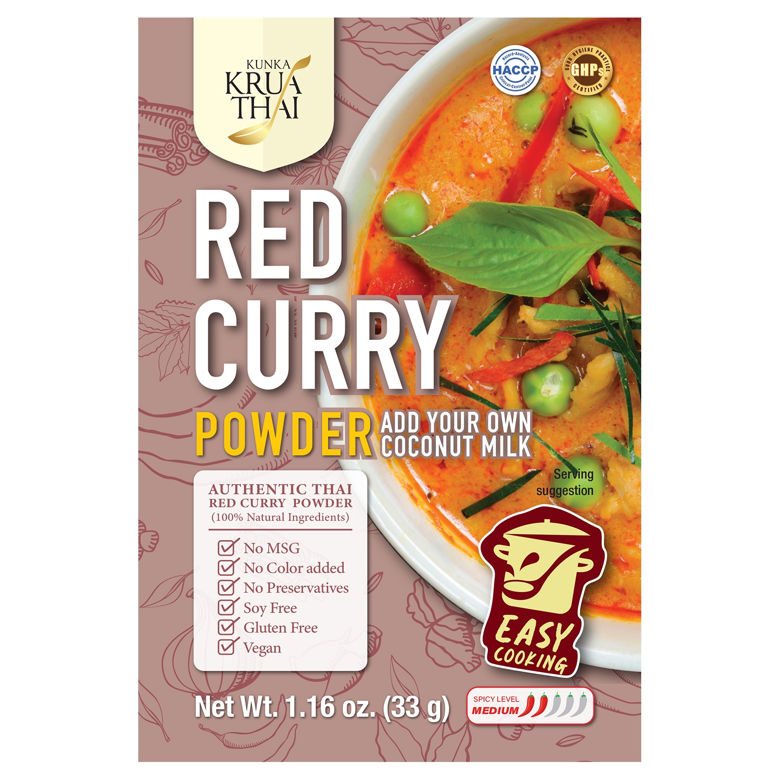 Get Kunka Krua Thai Authentic Thai Red Curry Powder 33 g Delivered ...