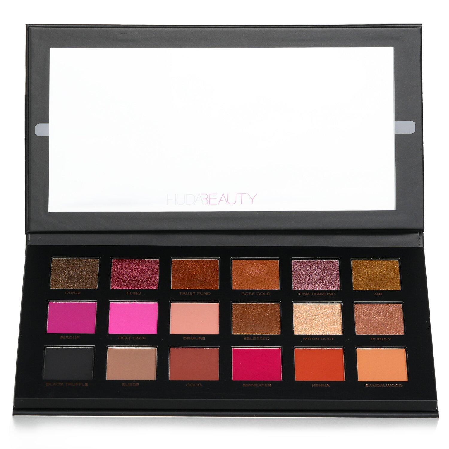 Get Huda Beauty Rose Gold Remastered Eyeshadow Palette (x Eyeshadow) 16 ...