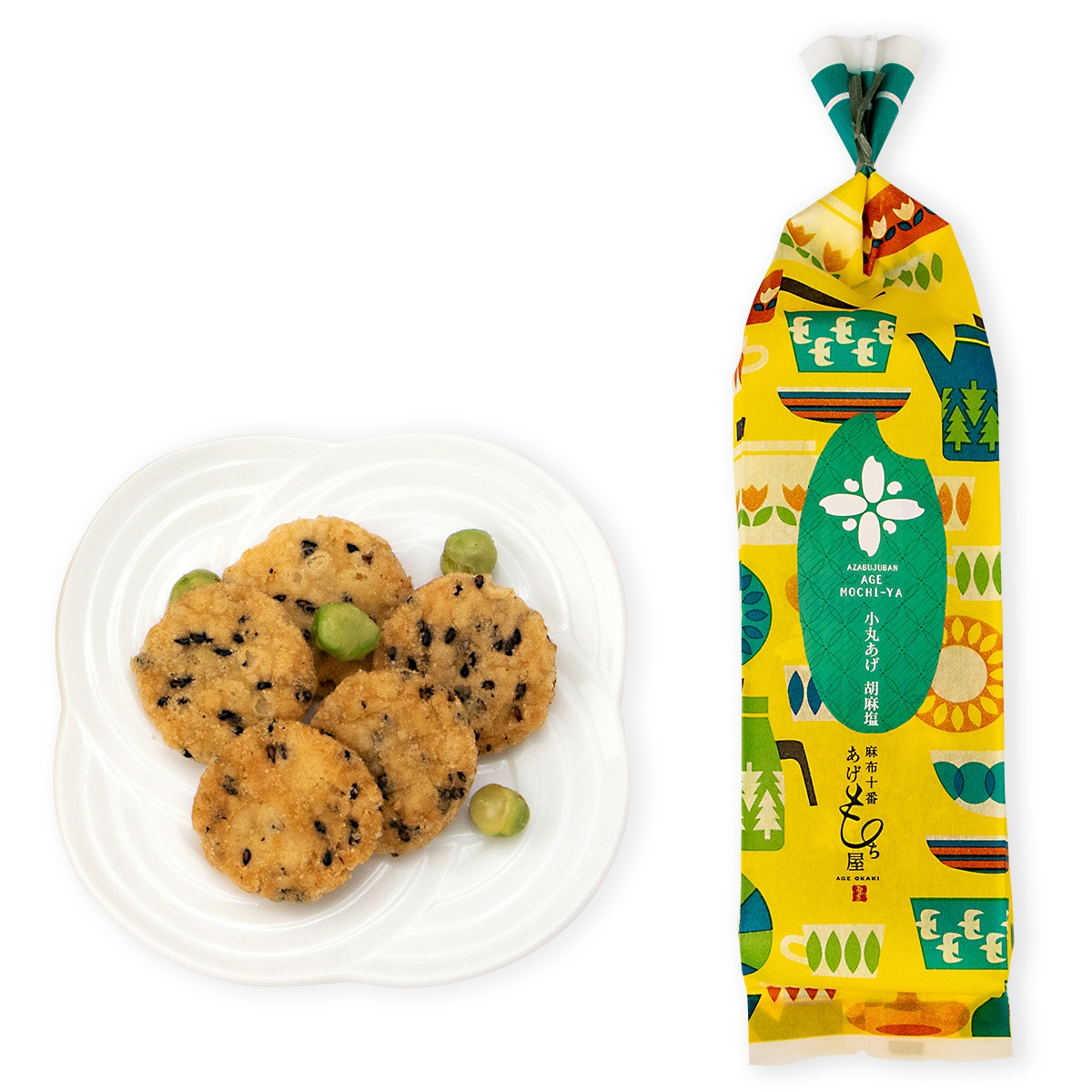 ※麻布十番 サクサクせんべい ごま塩味 50g - Weee!