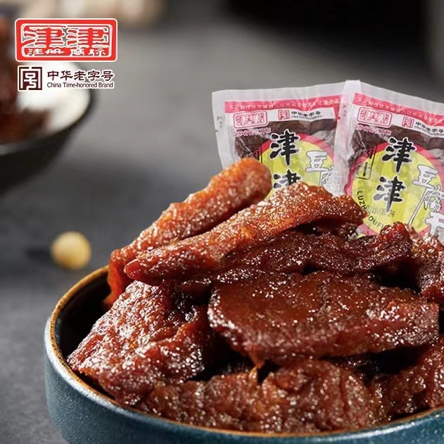 【蘇州特產】中華老字號 津津滷汁豆腐乾 素食 網紅小吃 童年的味道 90g*10包 - Weee!