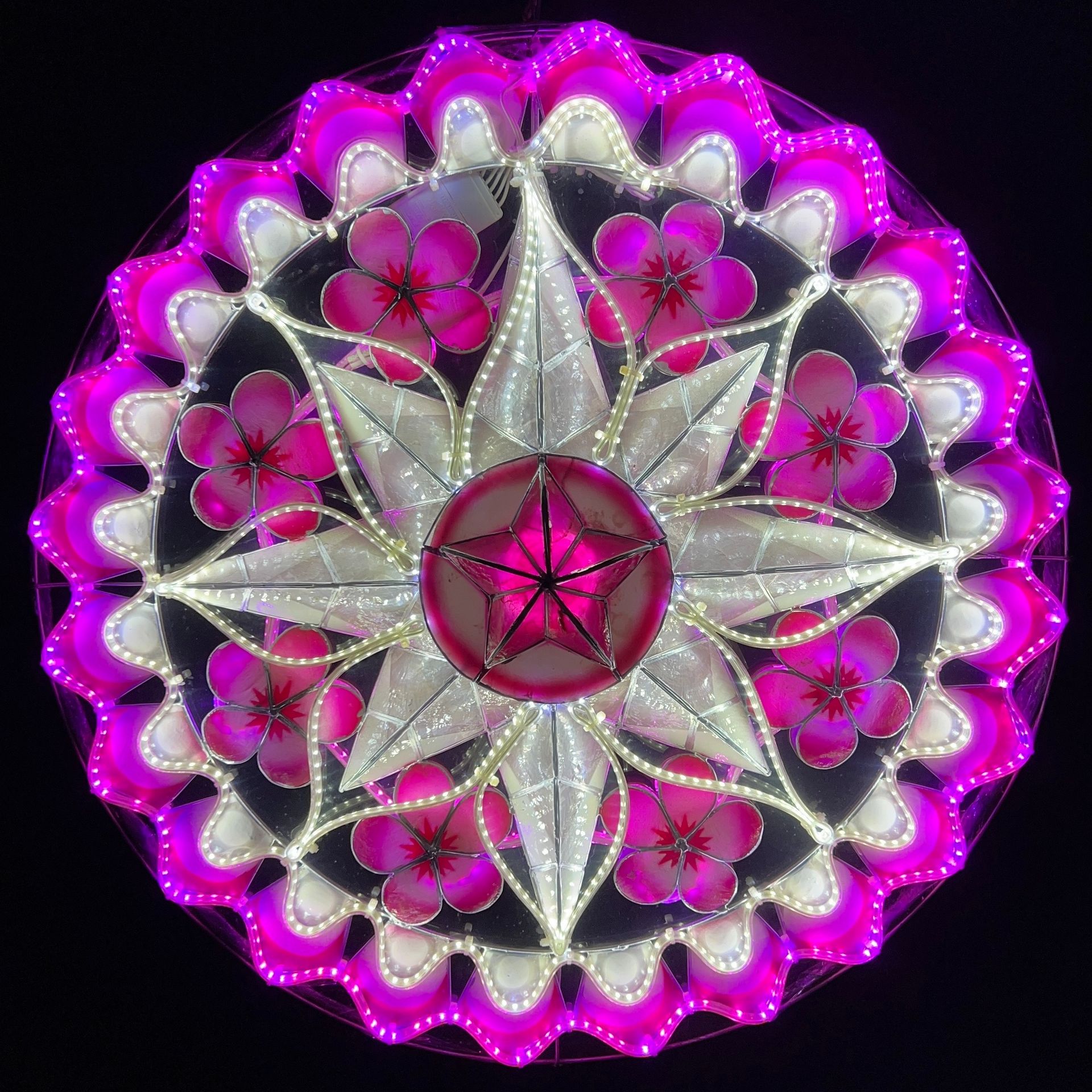 Get LED Capiz Parol Pink Flower Tala 24" 1 each Delivered | Weee! Asian ...