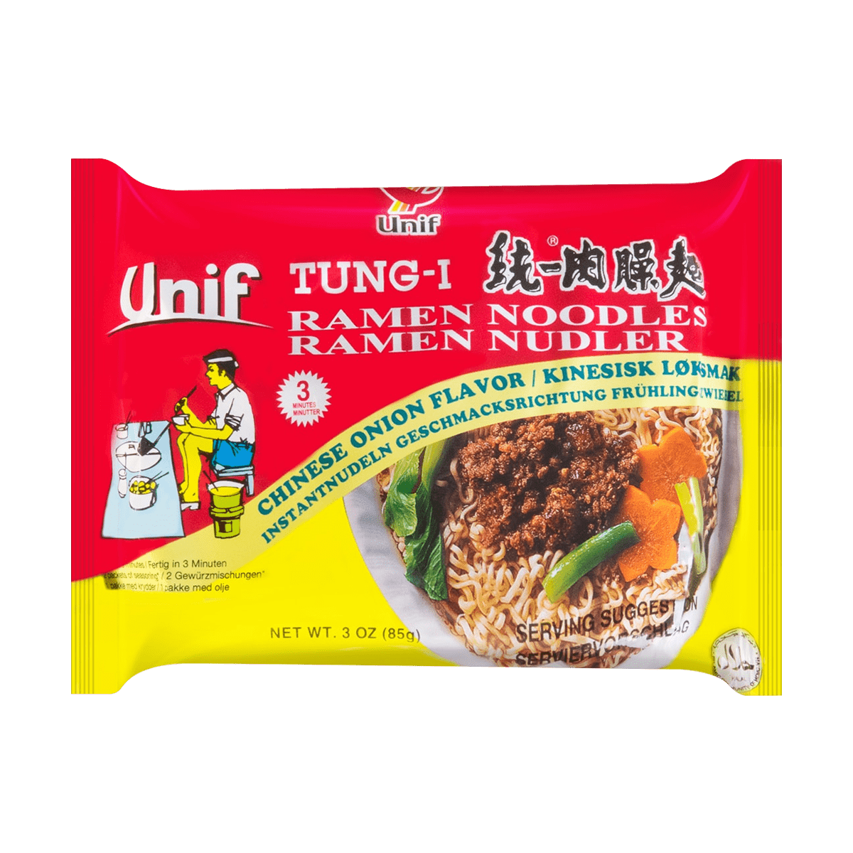 Get Unif Tung-I Ramen Noodles, Chinese Onion Flavor 1 count Delivered ...