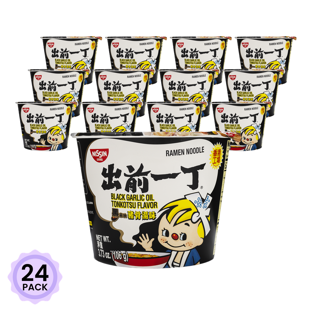Get Nissin Instant Ramen Noodle, Black Garlic Oil Tonkotsu Flavor 106 g*24 pack Delivered | Weee ...
