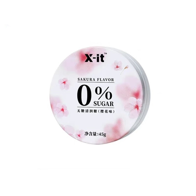 【中国直邮】 IMINT 无糖润喉糖 樱花味 护嗓子硬糖 口气清新薄荷糖果强劲凉xit清润糖 45g - Weee!
