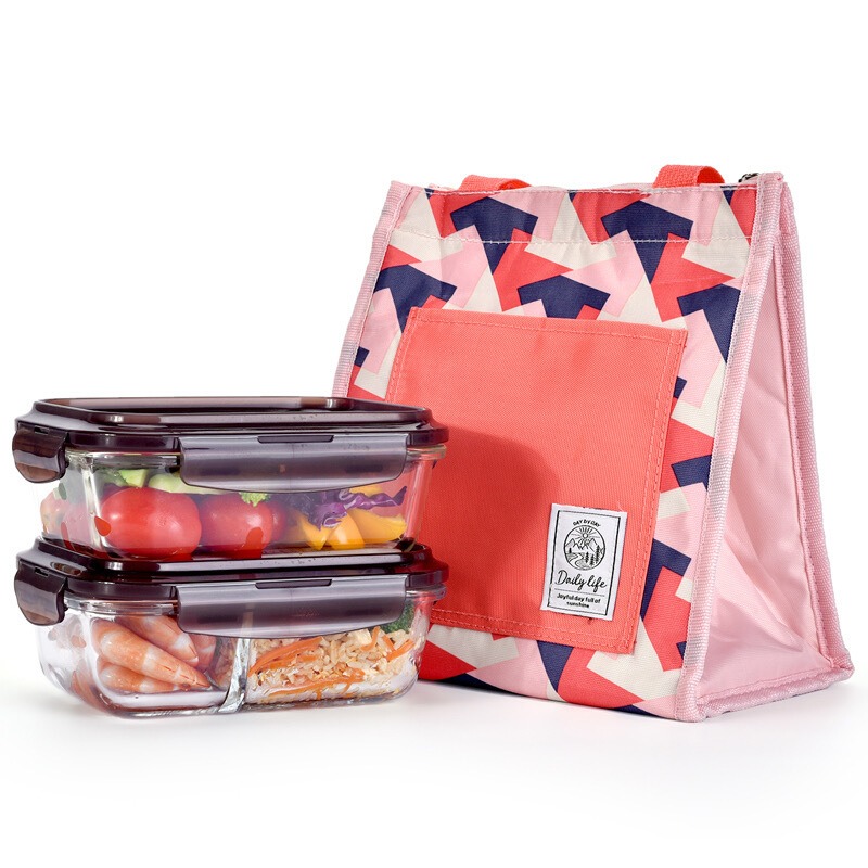 Get Lock & Lock new two-piece lunch glass lunch box set with lunch bag ...