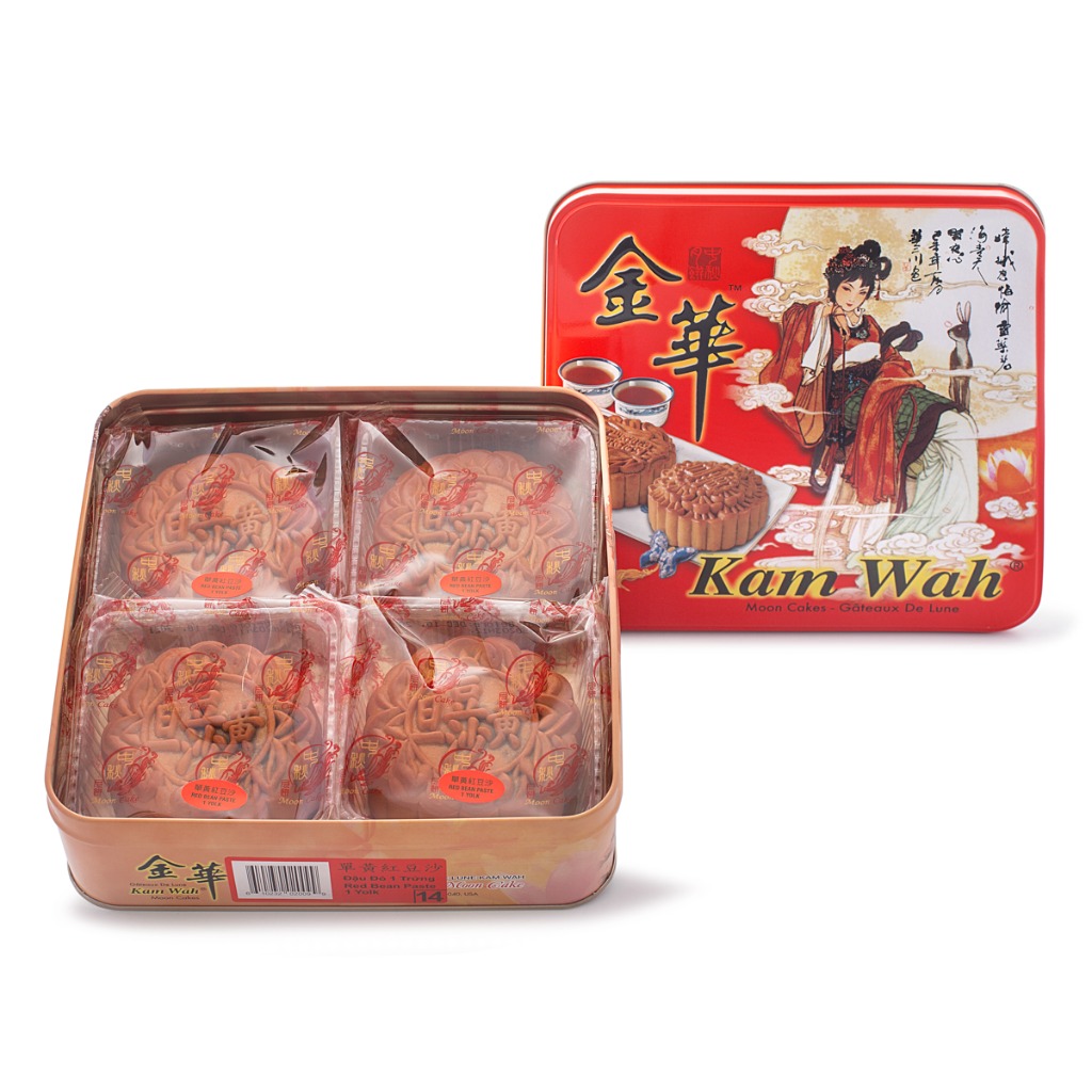 Get Kam Wah Red Bean Paste Mooncake with Egg Yolk, 4pcs Delivered ...