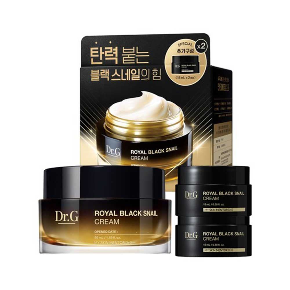Get Dr.G Royal Black Snail Cream 50ml + 15ml + 15ml Delivered | Weee! Asian Market