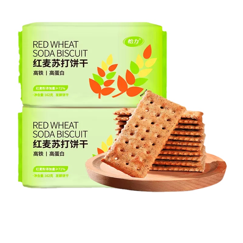 Get Yi Li Red Wheat Soda Biscuit Saccharin Free Low Coarse Grain ...
