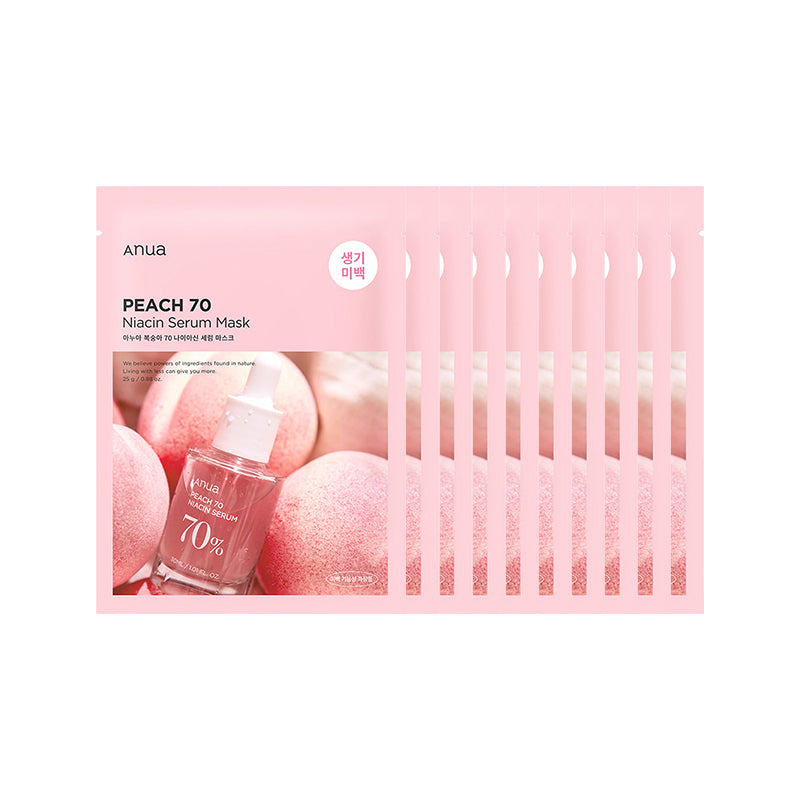 Anua's Peach 70 Niacin Serum Mask 10 Pack - Weee!