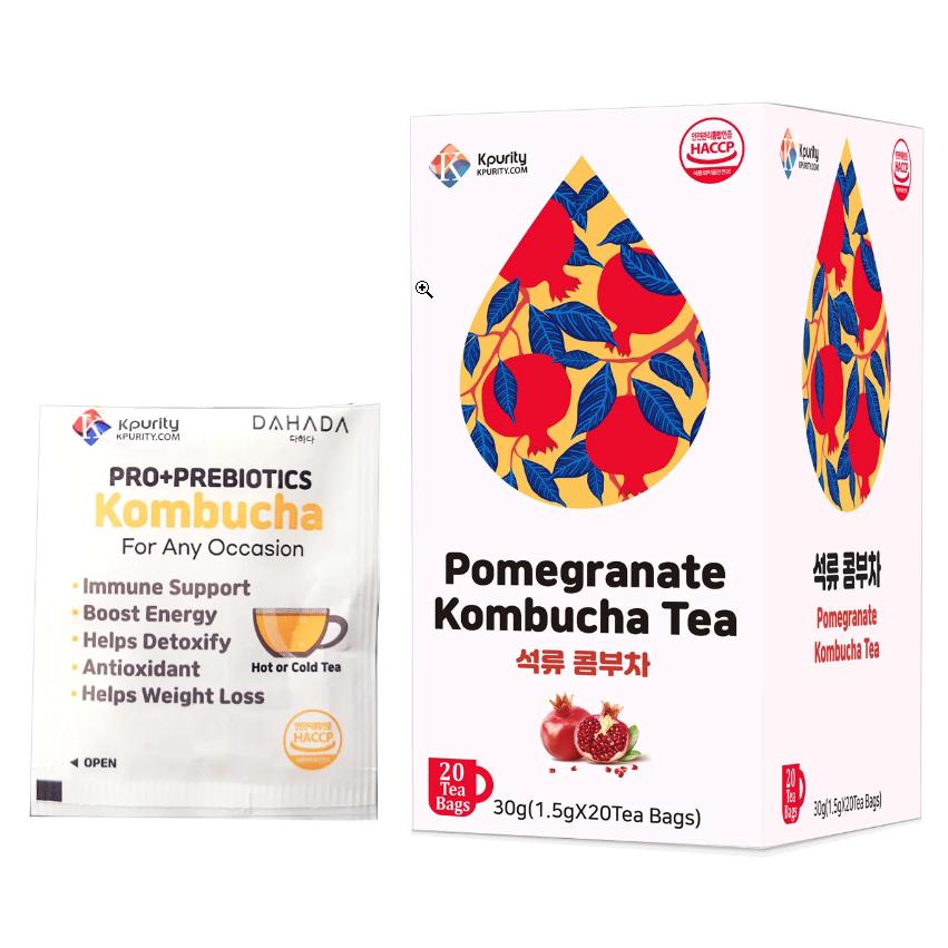Get KPURITY'S Korean Pomegranate Kombucha Fermented Healthy Tea Bags 1.2g x 20ea Delivered ...