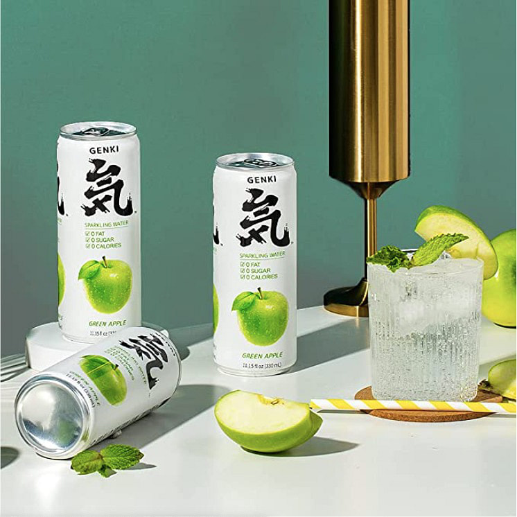 Genki Forest Sparkling Water, Green Apple Flavor 6pk - Weee!
