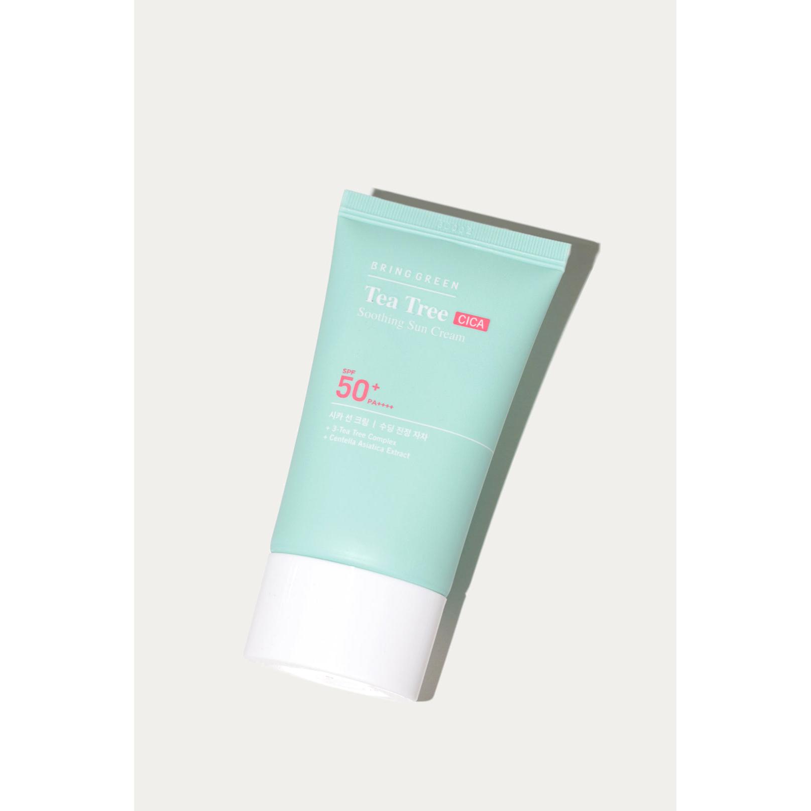BRING GREEN Tea Tree CICA Soothing Sun Cream SPF50+ PA++++ - Weee!