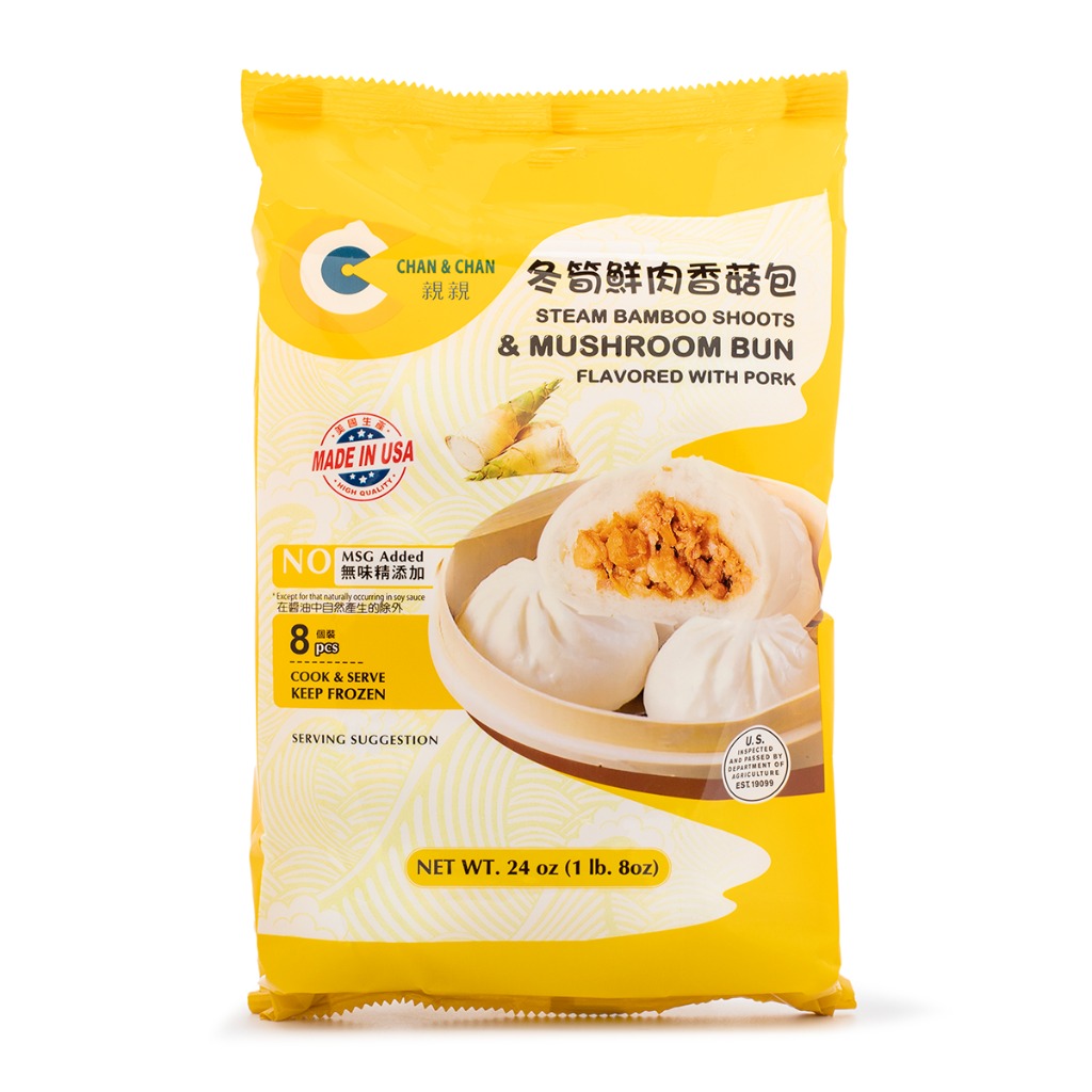 Get Chan & Chan Steamed Bamboo Shoots & Mushroom Bun with Pork, Frozen ...