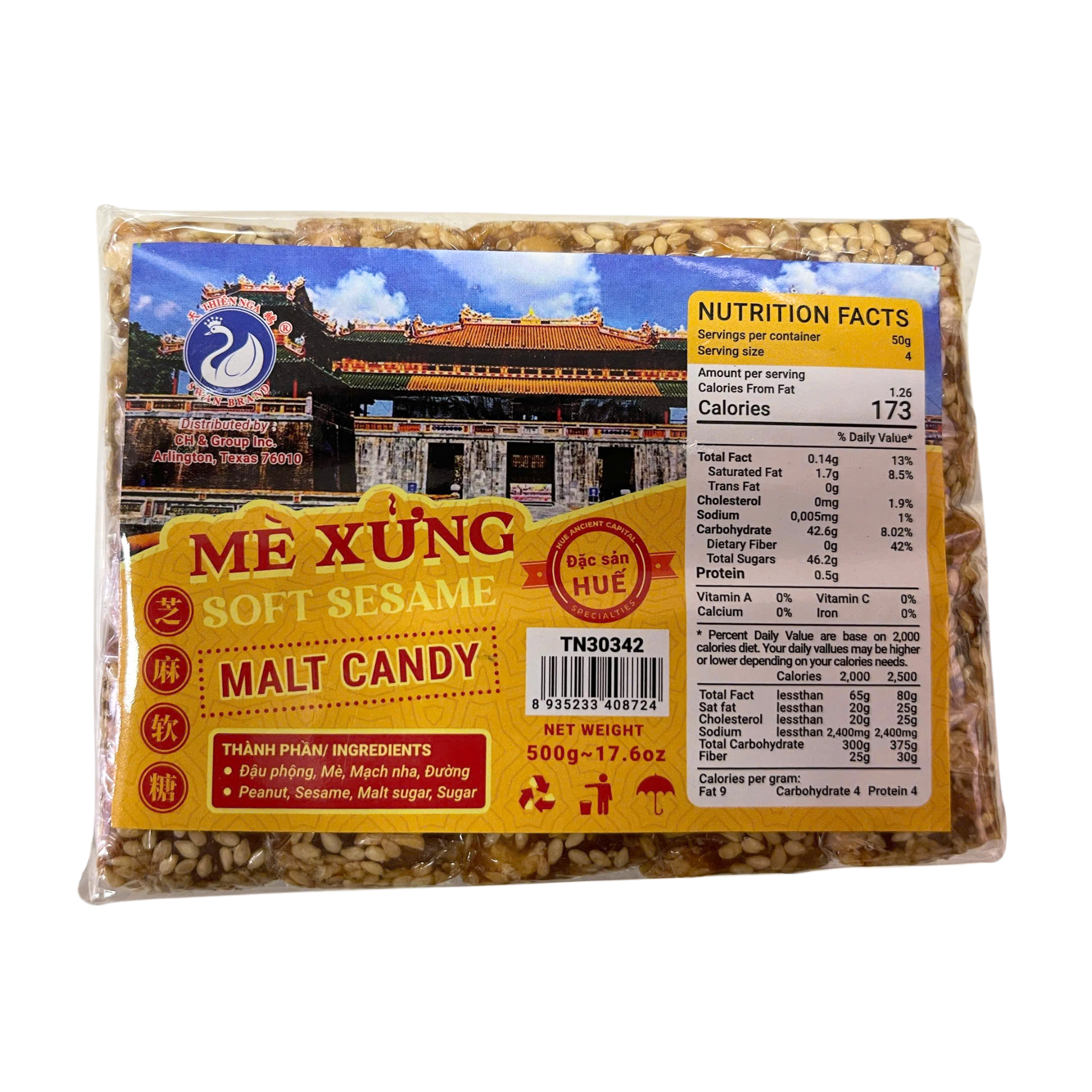 Get Swan Brand Soft Sesame Malt Candy 500g Delivered | Weee! Asian Market