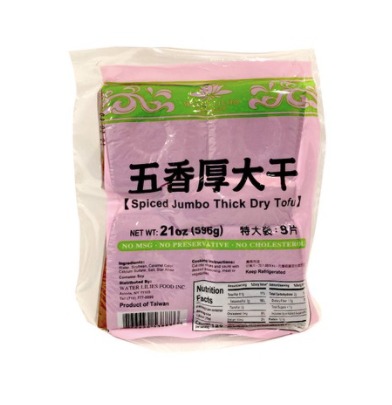 Water Lilies Brand Spiced Jumbo Thick Dry Tofu - Weee!