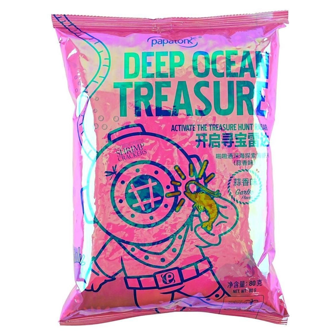 papatonk 深海探索虾片 蒜香味 80g - Weee!