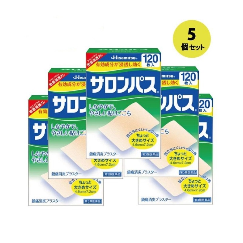 Get Hisamitsu Pharmaceutical Salonpas 120 sheets*5 Delivered | Weee ...