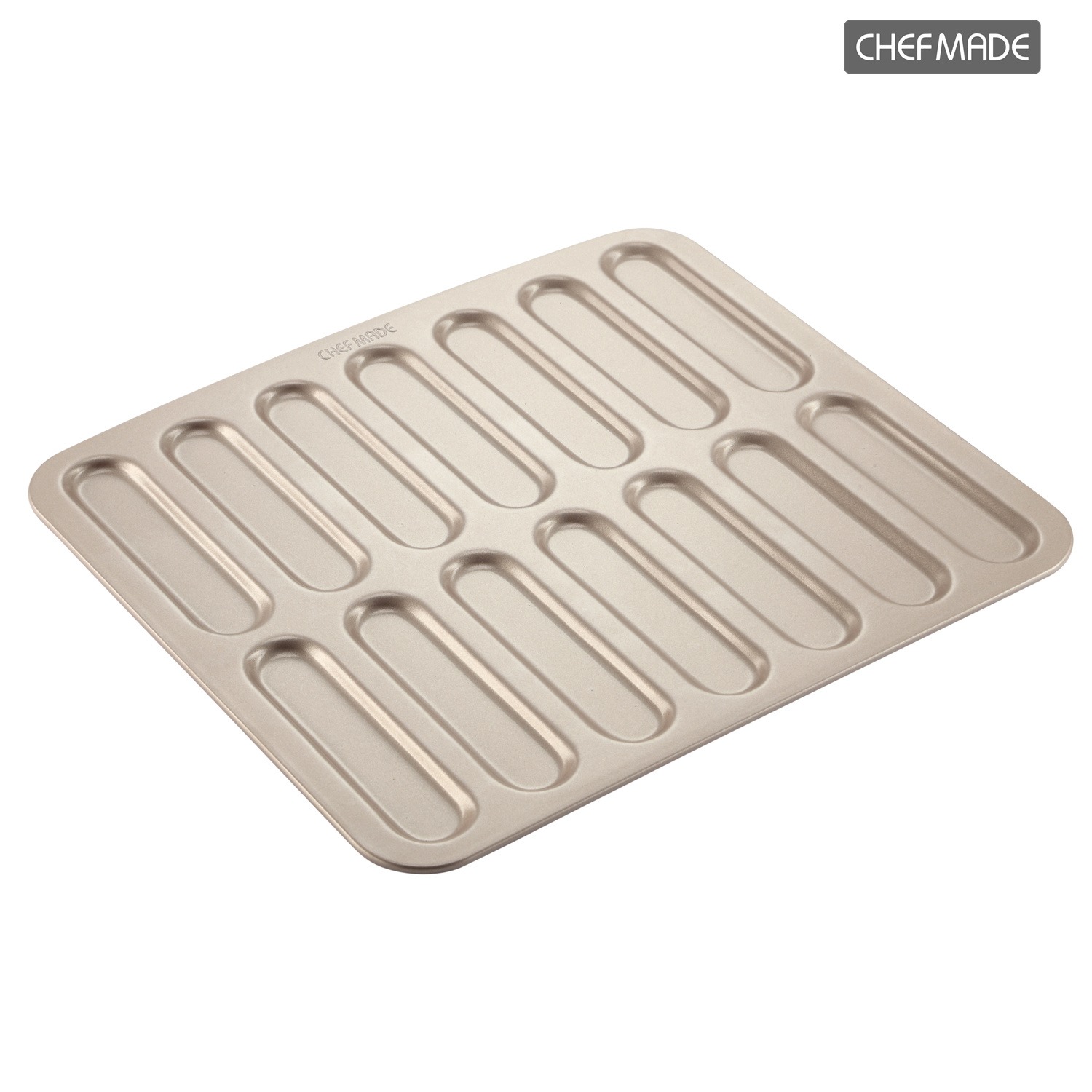 Get CHEFMADE Eclair Cake Pan, 14-Cavity Non-Stick Mini Eclair Cookie ...