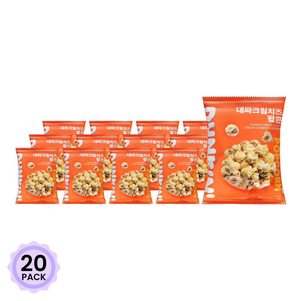 Get Dunkin Green Onion Cream Cheese Popcorn 80 g*20 pack Delivered ...