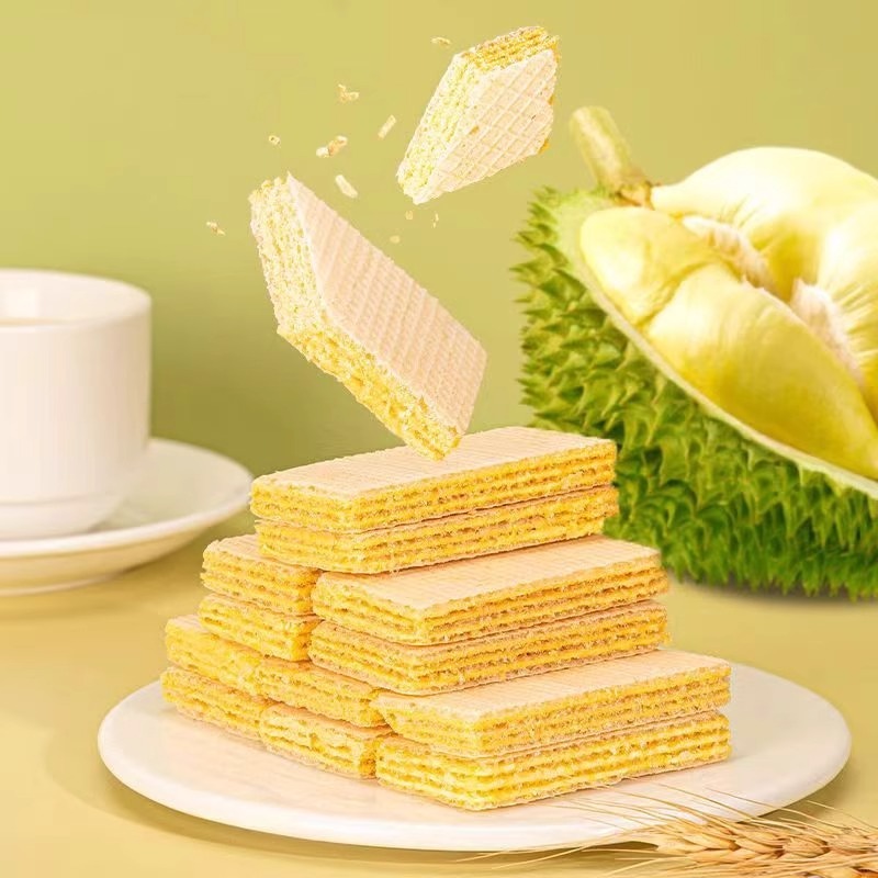 Get Durian wafers snack Breakfast pastries snack food afternoon tea ...