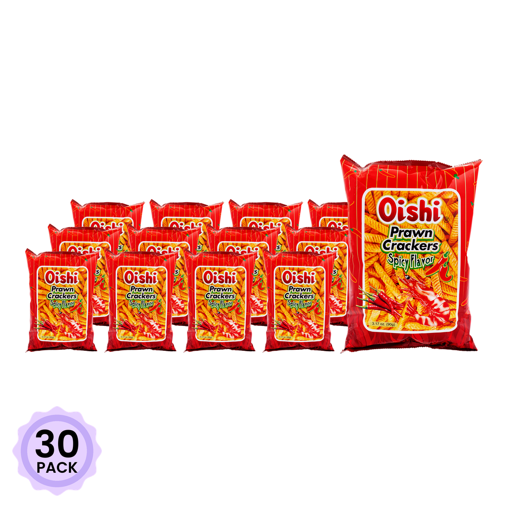 Get Oishi Prawn Crackers Spicy Flavor, Jumbo Size 90 g*30 pack ...