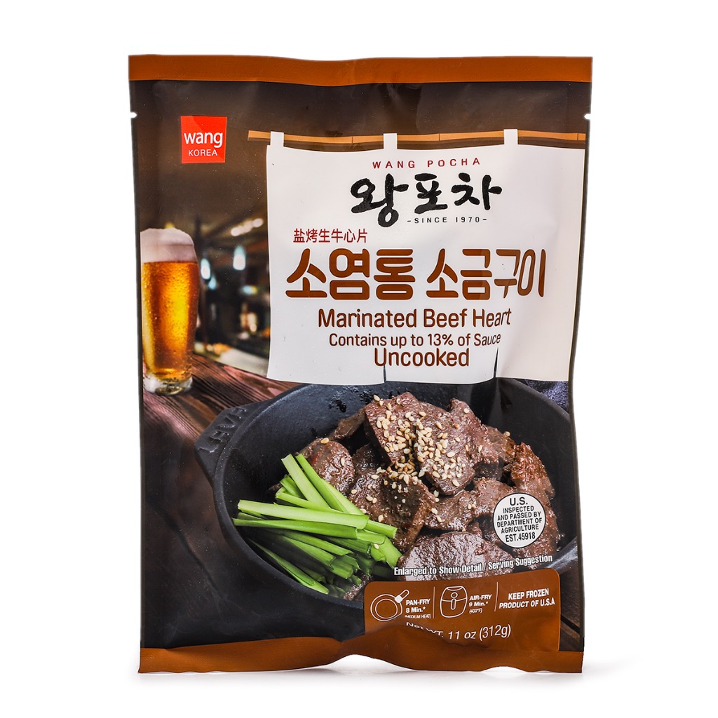 Get Wang Korea Pocha Marinated Beef Heart, Frozen Delivered | Weee ...